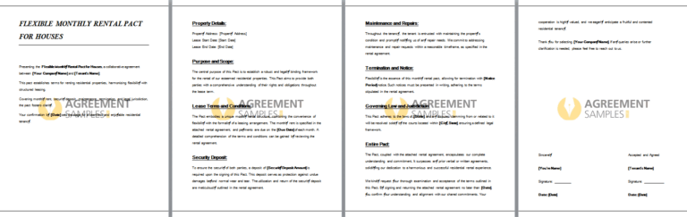 7+ Free Month-to-Month Rental Agreement Samples for MS Word