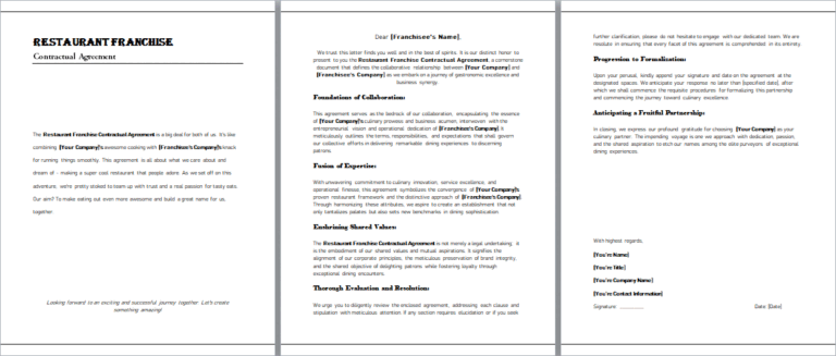 12+ Free Standard Franchise Agreement Samples in MS Word