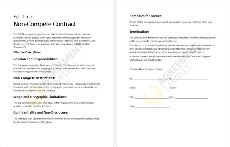 8+ Full-Time Employment Contract Templates in MS Word Format