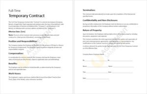 8+ Full-Time Employment Contract Templates in MS Word Format