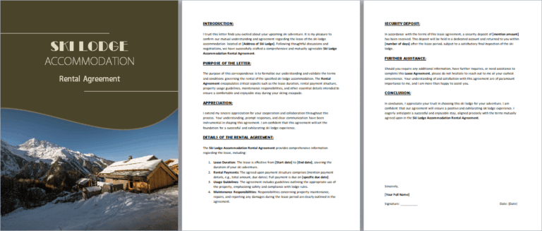 13+ Free Short-Term Rental Agreement Templates - MS Word