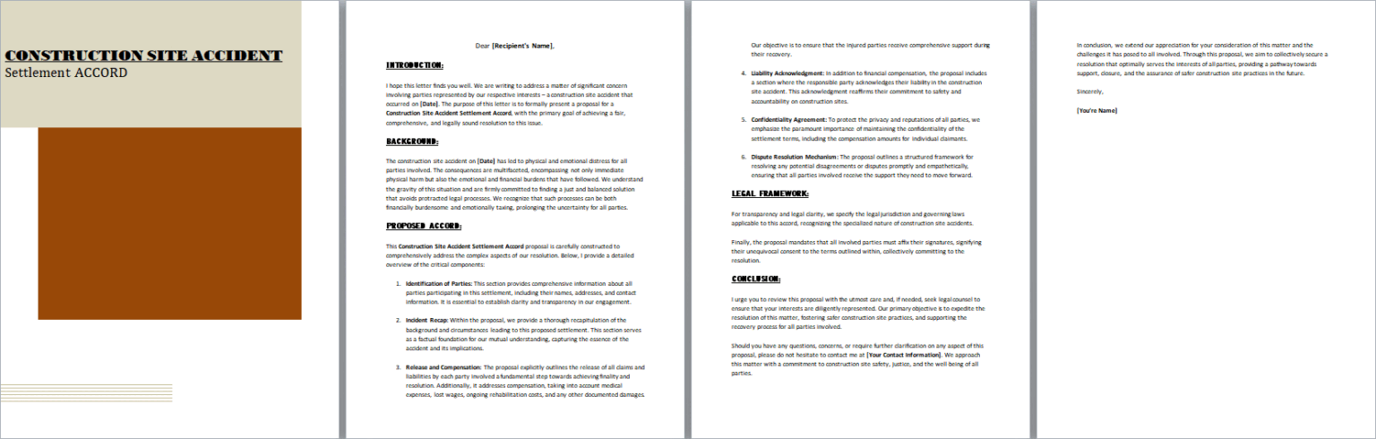 12+ Templates of Personal Injury Settlement Agreements [DOC]