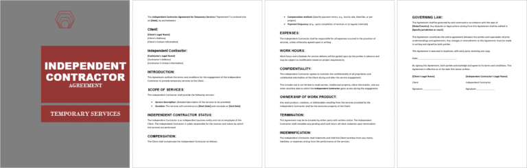 12+ Free Temporary Employment Contract Templates for MS Word