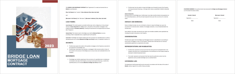 14+ Free Mortgage Loan Agreement Templates for MS Word